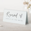 Reserved Wedding Table Tent Sign Decor G400 | Zazzle
