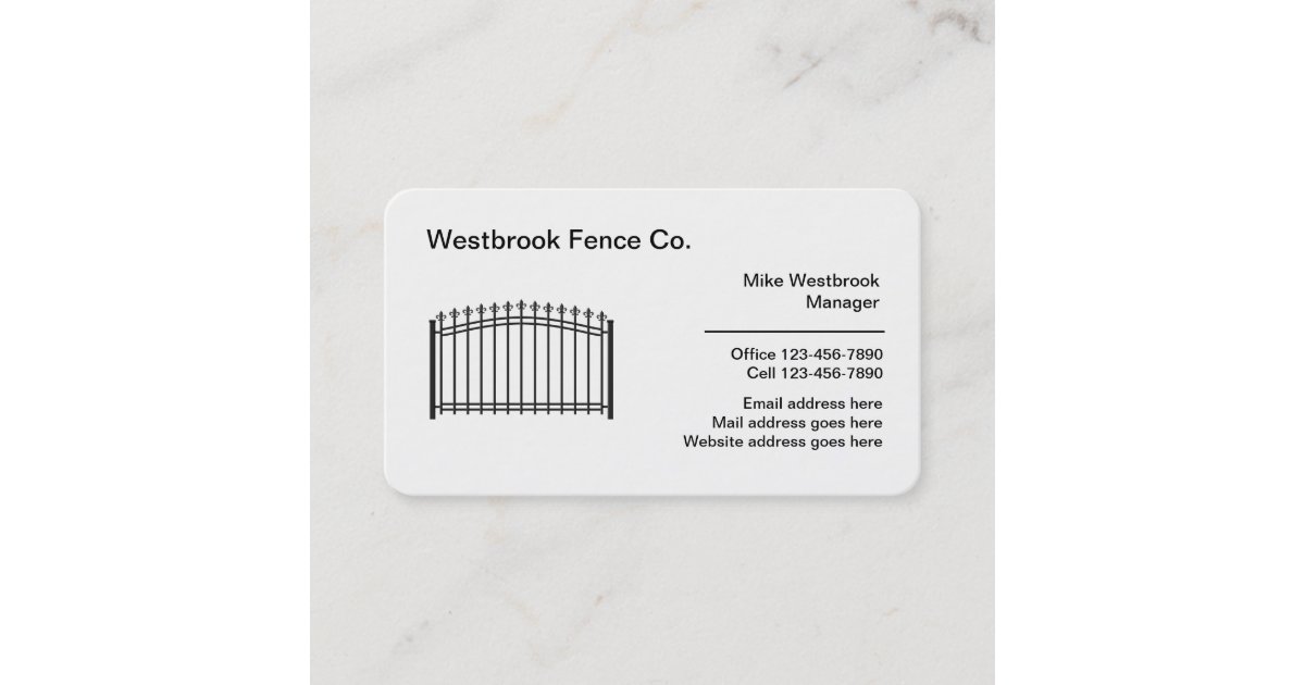 Residential And Commercial Fence Business Cards | Zazzle