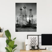 RESIDENTIAL OIL DRILLING in KILGORE TEXAS c. 1935 Poster | Zazzle