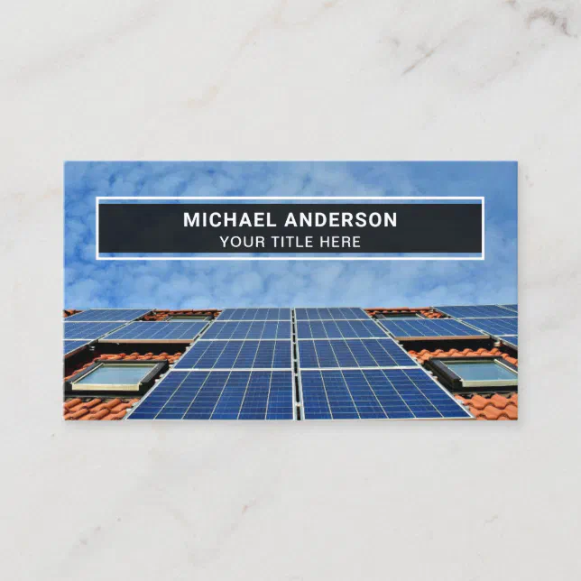 Residential Rooftop Solar Panels Business Card | Zazzle