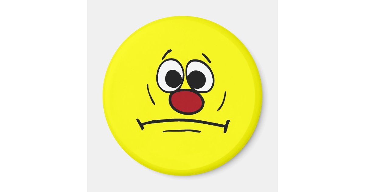 Resigned Face Grumpey Magnet | Zazzle
