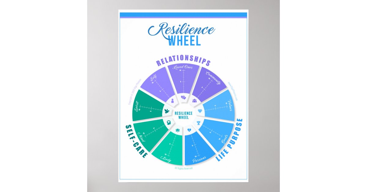 Resilience Wheel Assessment Poster | Zazzle