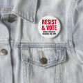 Resist And Vote - Anti Trump Midterm Elections Button | Zazzle