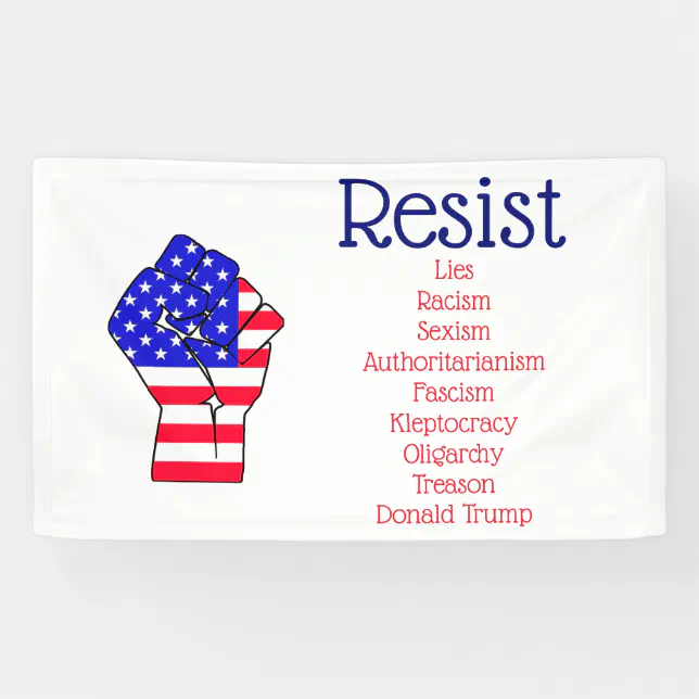 Resist Anti Donald Trump Outdoor Political Banner | Zazzle