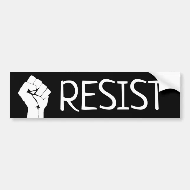 RESIST Black and White Anti Trump Bumper Sticker | Zazzle