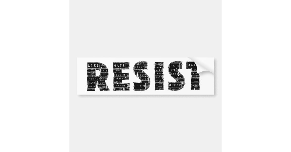 RESIST Bumper Sticker | Zazzle