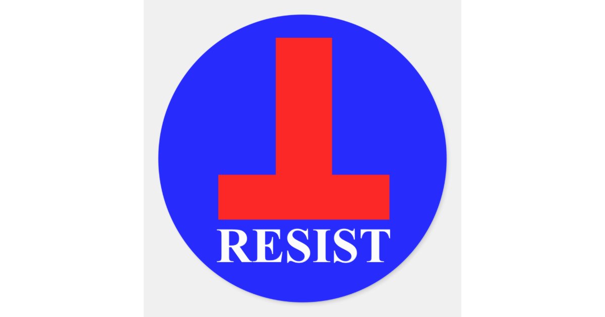 Resist Classic Round Sticker | Zazzle