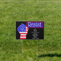 Resist Fist American Flag Bye-Don Anti Trump Sign | Zazzle