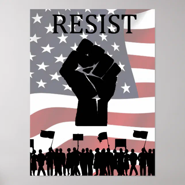 RESIST Fist Anti Donald Trump Poster | Zazzle