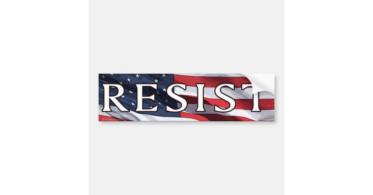 Resist - Flag Bumper Sticker | Zazzle