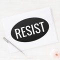 RESIST oval sticker | Zazzle