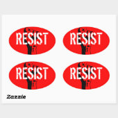 Resist Oval Sticker | Zazzle