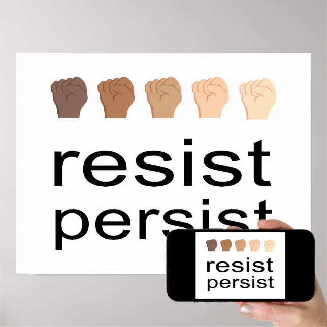 Resist Persist Poster | Zazzle