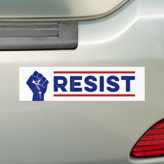 Resist Protest Anti-Trump Bumper Sticker | Zazzle