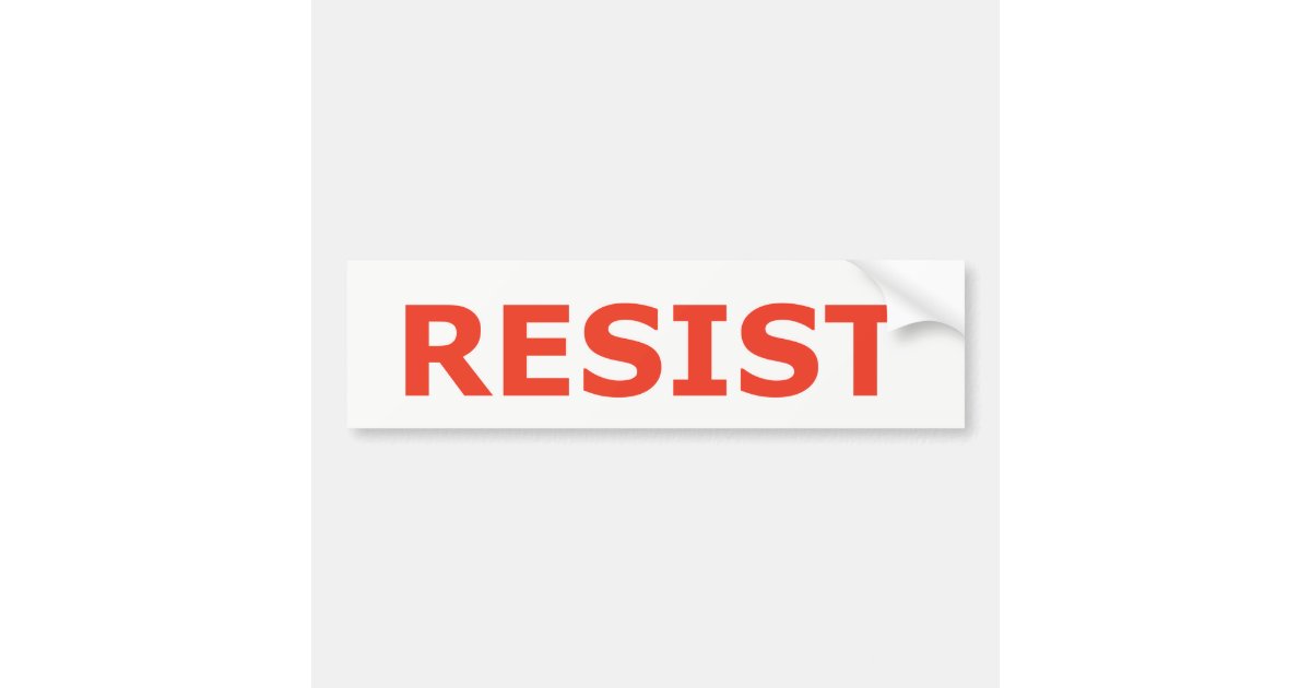 RESIST - Red Bumper Sticker | Zazzle