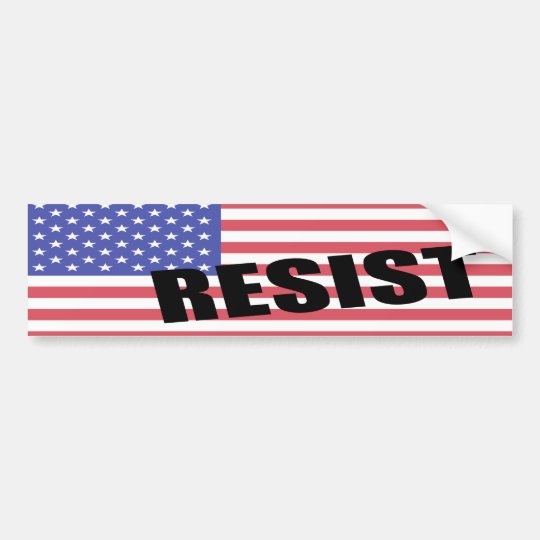 Resist Trump USA Flag Bumper Sticker | Zazzle.com