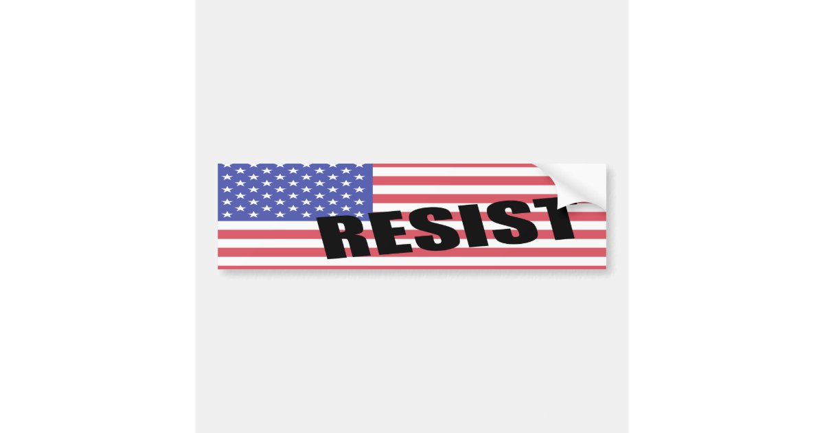Resist Trump USA Flag Bumper Sticker | Zazzle