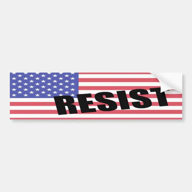 Resist Trump USA Flag Bumper Sticker | Zazzle
