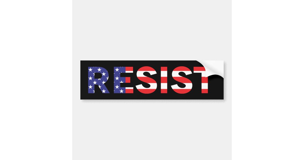 RESIST | United States Flag Bumper Sticker | Zazzle