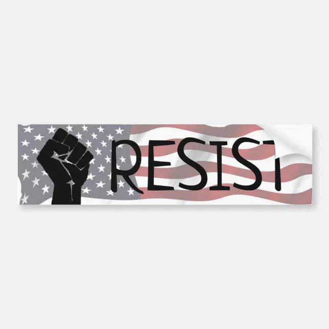RESIST US Flag Anti Trump Bumper Sticker | Zazzle