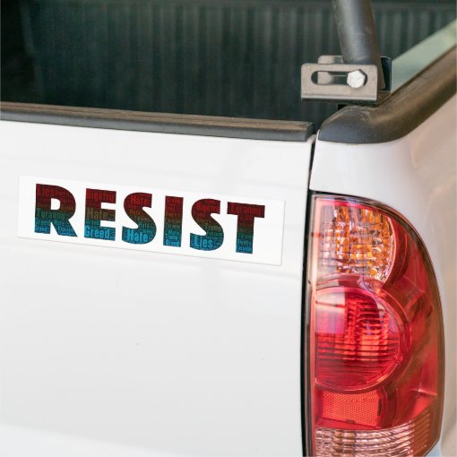 RESIST Word Art Bumper Sticker | Zazzle