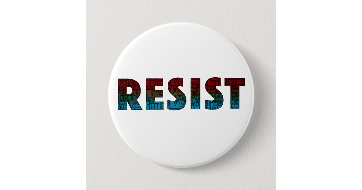 RESIST Word Art Button Zazzle resist-word-art-button-zazzle