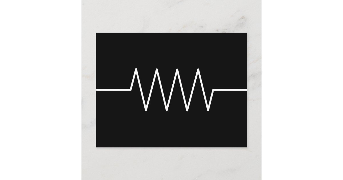 resistor_black postcard | Zazzle