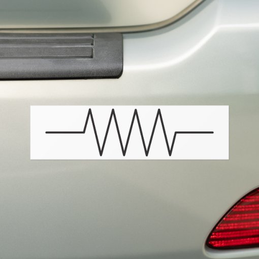 Resistor Symbol Bumper Sticker | Zazzle