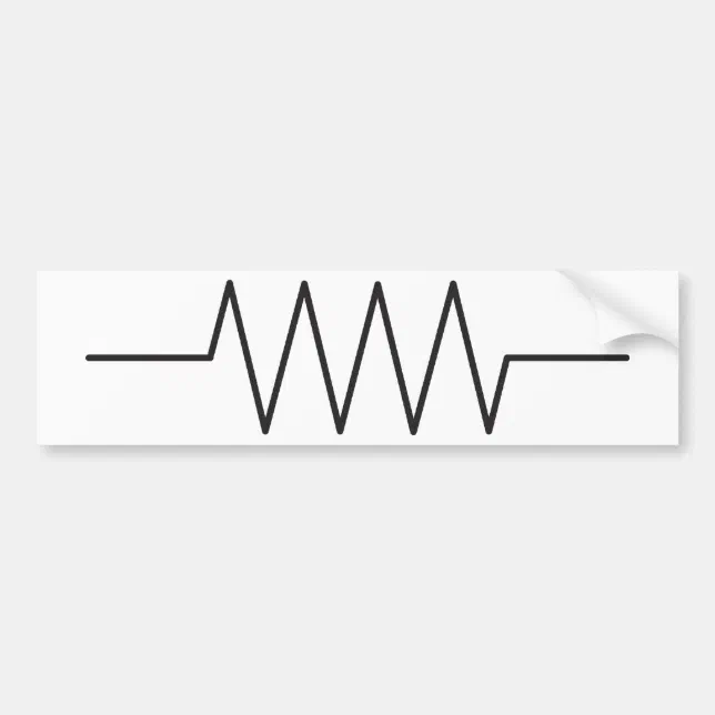Resistor Symbol Bumper Sticker | Zazzle