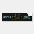 respect bike riders bumper sticker | Zazzle
