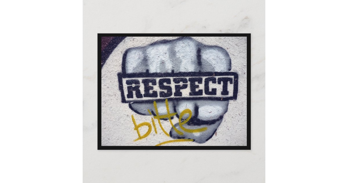 respect fist postcard | Zazzle