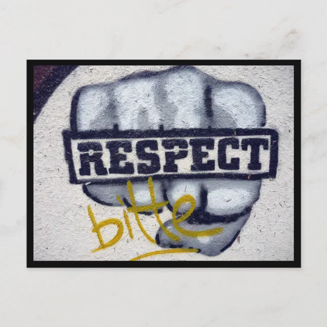 respect fist postcard | Zazzle