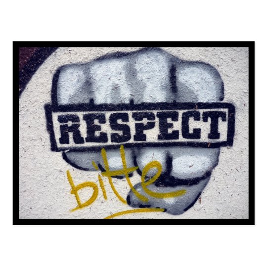 respect fist postcard | Zazzle.com