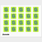 Respect retail workers bold text store calming square sticker | Zazzle