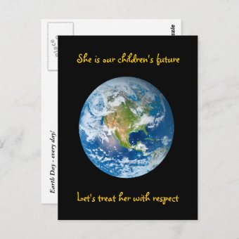 Respect the Earth - Earth Day Postcard | Zazzle