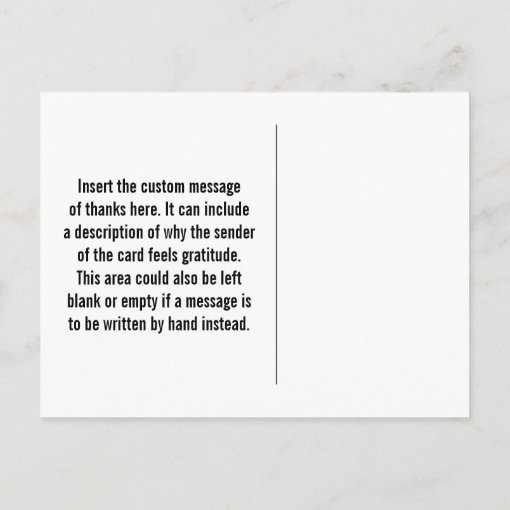 Respectable, Elegant "Many Thanks!" Postcard | Zazzle