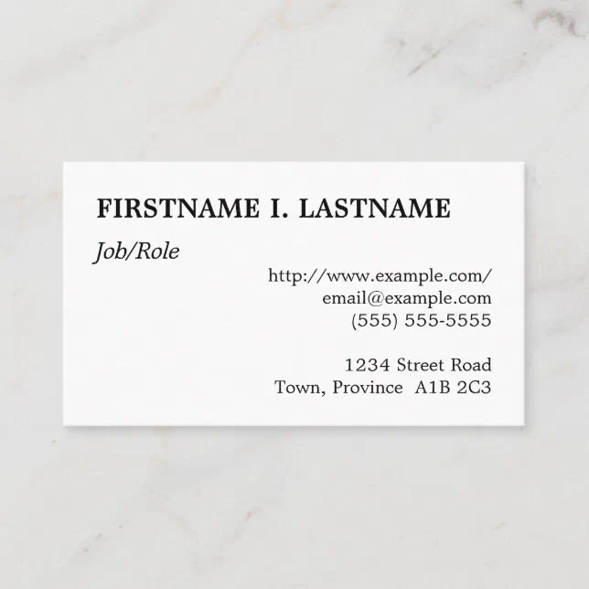 Respectable & Plain Professional Business Card | Zazzle
