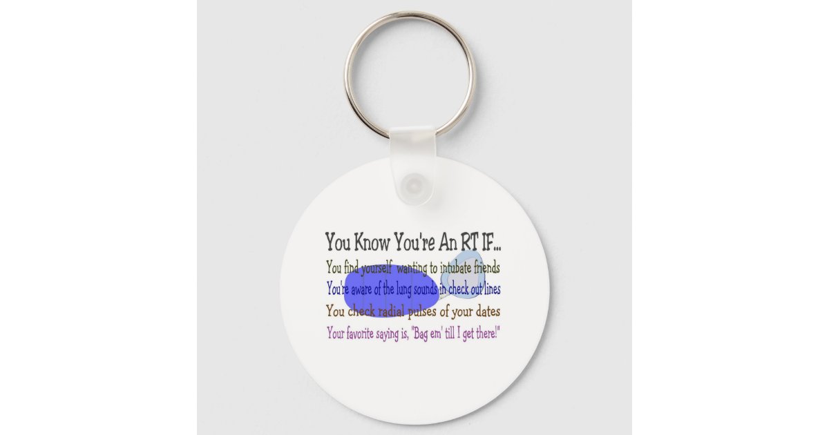 Respiratory Therapist Gifts Keychain | Zazzle