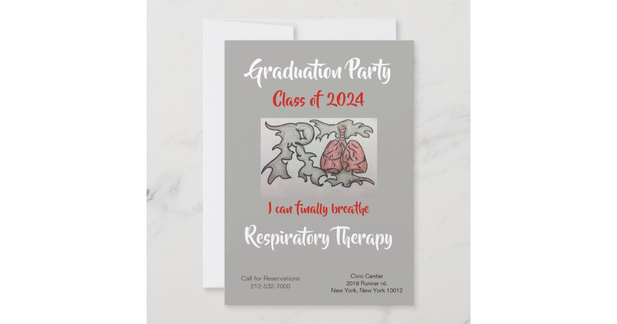 Respiratory therapist invitation card | Zazzle