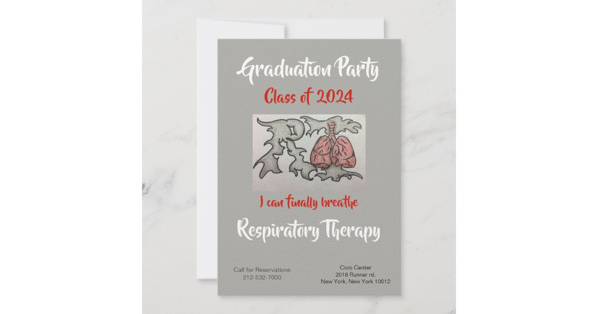 Respiratory therapist invitation card | Zazzle