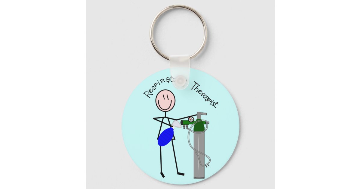 Respiratory Therapist O2 & Ambu Bag Design Keychain | Zazzle
