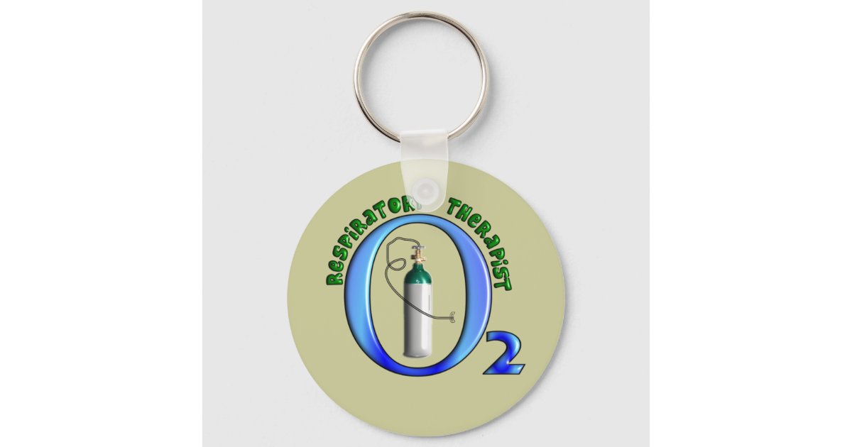Respiratory Therapist O2 Tank Design Keychain | Zazzle