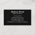 Respiratory therapist pulmonologist Minimal Lungs Business Card | Zazzle