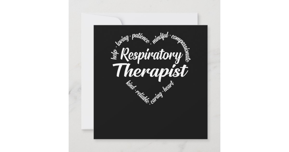 Respiratory Therapist Respiratory Therapist Heart Invitation | Zazzle