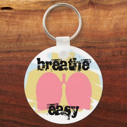 Respiratory Therapy Breathe Easy Lungs Keychain RT | Zazzle