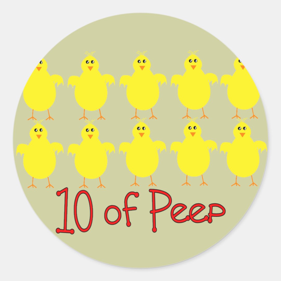 Respiratory Therapy Gifts "10 of PEEP" Funny Classic Round Sticker | Zazzle