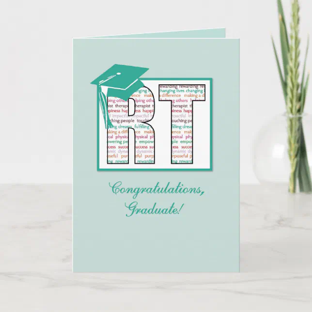 Respiratory Therapy Graduation Congratulations, RT Card | Zazzle
