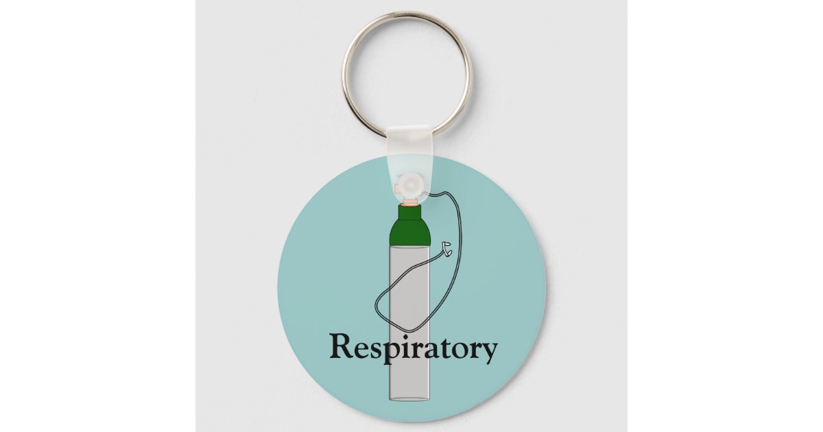 Respiratory Therapy Oxygen Tank Design Keychain | Zazzle