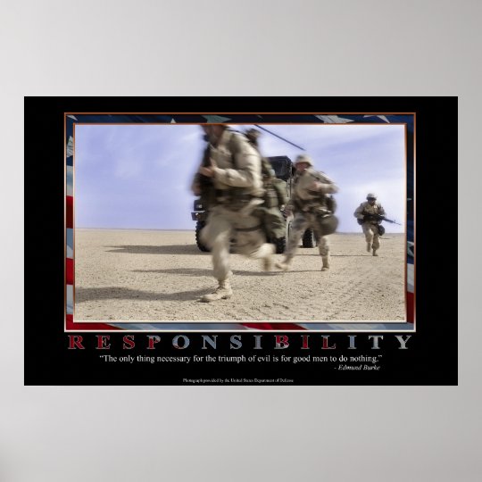 Responsibility Poster | Zazzle.com