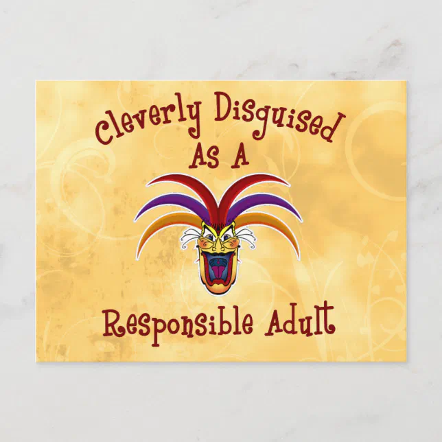 Responsible Adult Postcard | Zazzle